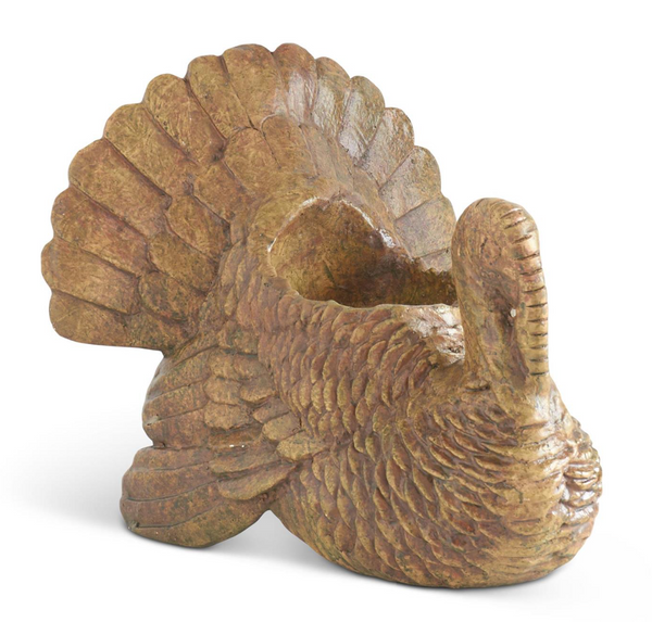 17" Brown Resin Turkey Planter – Gourmet Works