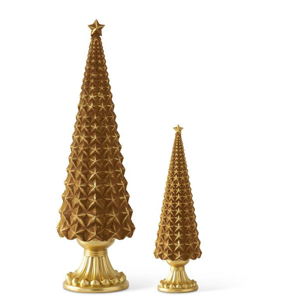 Gold Velvet Star Embossed Resin Trees – Gourmet Works